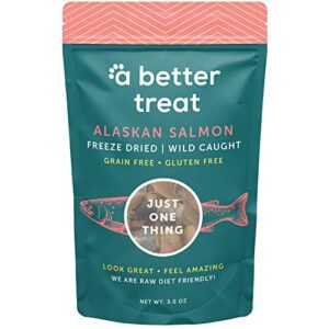 a better treat – freeze dried salmon dog treats, wild caught, single ingredient | natural high value | gluten free, grain free, high protein, diabetic friendly | natural fish oil | made in the usa