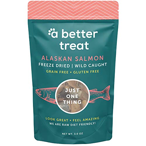 A Better Treat – Freeze Dried Salmon Dog Treats, Wild Caught, Single Ingredient | Natural High Value | Gluten Free, Grain Free, High Protein, Diabetic Friendly | Natural Fish Oil | Made in The USA