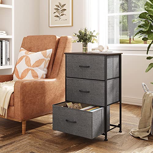 WLIVE 2 Drawer Nightstand, 3 Drawer Dresser and 5 Drawer Dresser Set, Storage Tower, Organizer Unit for Bedroom, Hallway, Entryway, Closets