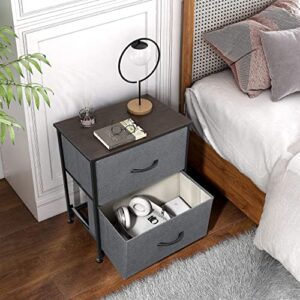 WLIVE 2 Drawer Nightstand, 3 Drawer Dresser and 5 Drawer Dresser Set, Storage Tower, Organizer Unit for Bedroom, Hallway, Entryway, Closets