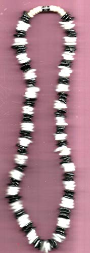 18" ROSE CLAM SHELL NECKLACE- FOR TEEN AGES COLOR BLACK AND WHITE