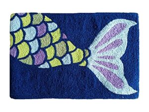 jellybean modern indoor / outdoor mat home comfort rugs 20" x 30" rectangle jeweltone mermaid