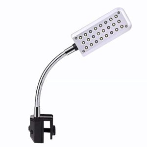 goehiaul aquarium light clip on fish tank lighting small fish light for rimless fish tanks, white and blue leds