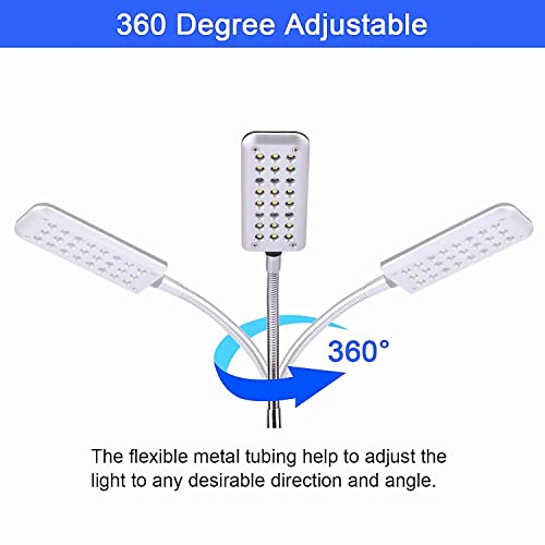 Goehiaul Aquarium Light Clip on Fish Tank Lighting Small Fish Light for Rimless Fish Tanks, White and Blue LEDs