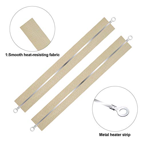 10 Pieces Impulse Sealer Heating Element Service Spare Repair Parts Kit Heat Seal Strips Replacement Elements (200 mm)