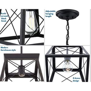 Progress Lighting P500041-031 Briarwood Pendants, Ceruse Black 9.00x10.00x10.00