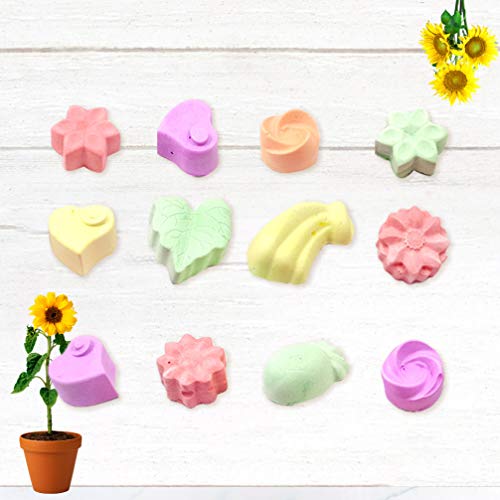 TEHAUX 12pcs Hamster Chew Toy Teeth Grinding Lava Block Calcium Stone for Chinchilla Rabbits Rats Mouse Squirrels (Random Style)