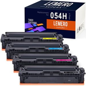 054h toner cartridge lemerosuperx compatible toner cartridges replacement for canon 054 054h crg-054h work for mf641cw lbp622cdw mf642cdw mf644cdw (black cyan magenta yellow, 4 pack)