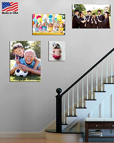 SIGNLEADER Canvas Prints with Your Photos, Personalized Canvas Wall Art, Custom Portrait Photo on Canvas - 8x10 inches