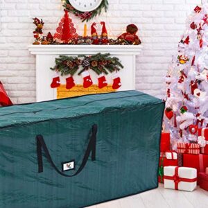 Christmas Tree Storage Bag, Ohuhu Extra Large Christmas Tree Storage Multipurpose Storage Bag with Reinforced Handles Zipper Tear Proof Material for 6-9ft Artifical Tree (65'' x 15'' x 30'', green)