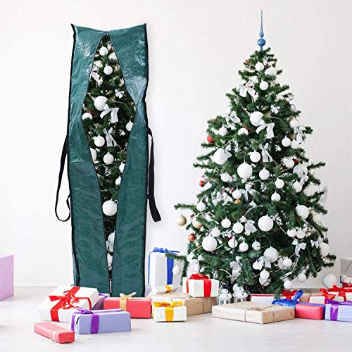 Christmas Tree Storage Bag, Ohuhu Extra Large Christmas Tree Storage Multipurpose Storage Bag with Reinforced Handles Zipper Tear Proof Material for 6-9ft Artifical Tree (65'' x 15'' x 30'', green)