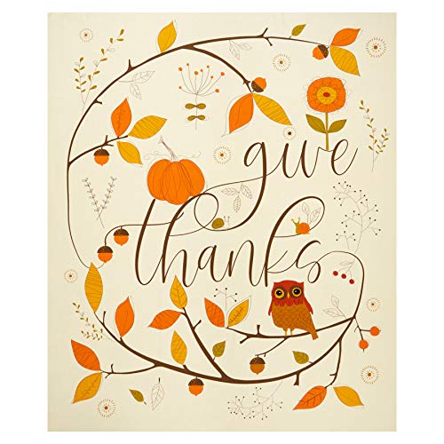 Riley Blake Give Thanks 36'' Panel Cream Fabric