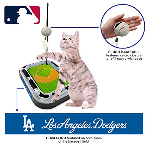 Pets First Los Angeles Dodgers Baseball Cat Scratcher Toy