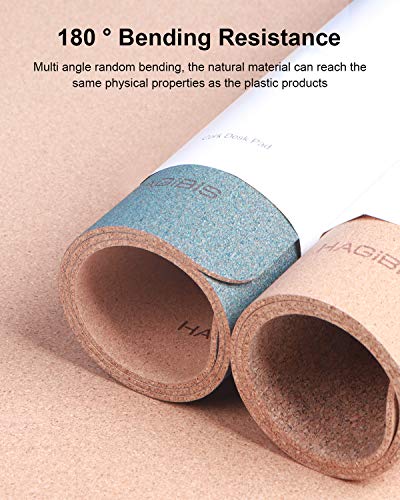 Hagibis Desk Pad, Natural Cork Large Desk Blotter Protector, Superfine Surface Material Dual Sided Desk Writing Mat for Office, Home, Gaming (Cork, 24.4" x 11.8")