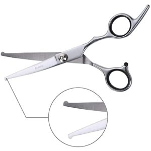 Chibuy Curved dog grooming scissors with Round Tips, Pet Curved Shear for Dogs and Cats, 4CR Stainless Steel pets Bending scissors, Professional Pet Grooming Tools for Home