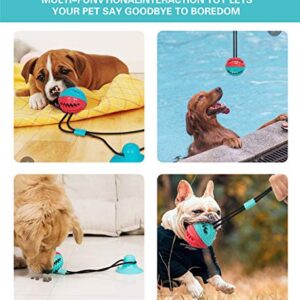 Dog Toys for Aggressive Chewers Interactive Teething Boredom and Stimulating Tug of War Suction Cup Puzzle Indestructible Puppy Rope Enrichment Teeth Cleaning Ball Accessories for Small Large Dogs