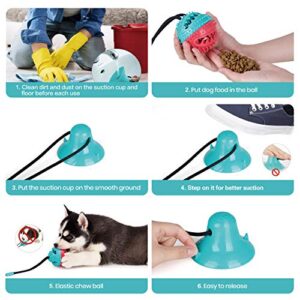 Dog Toys for Aggressive Chewers Interactive Teething Boredom and Stimulating Tug of War Suction Cup Puzzle Indestructible Puppy Rope Enrichment Teeth Cleaning Ball Accessories for Small Large Dogs