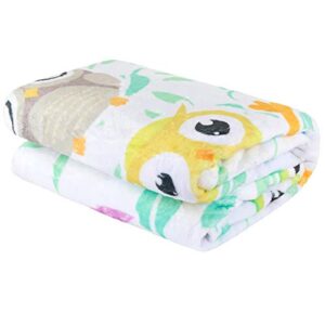 Owl Throw Blanket, Adorable Super-Soft Extra-Large Fluffy Owl Blanket for Toddlers Kids Baby Adults Teens Boys and Girls, Fleece Owl Blanket (50 in x 60 in) Warm and Cozy Throw for Bed Crib or Couch