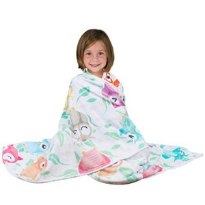 Owl Throw Blanket, Adorable Super-Soft Extra-Large Fluffy Owl Blanket for Toddlers Kids Baby Adults Teens Boys and Girls, Fleece Owl Blanket (50 in x 60 in) Warm and Cozy Throw for Bed Crib or Couch