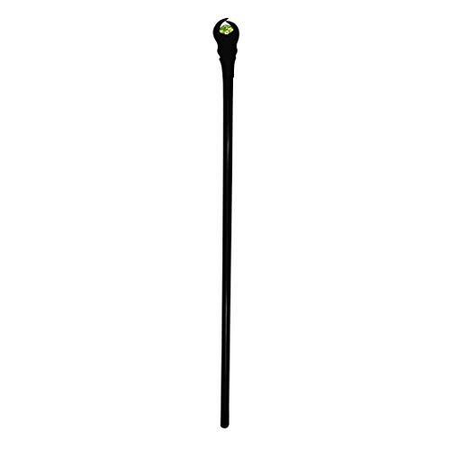 COSGO 51-inch Deluxe Maleficent Staff with Green Light Orb Wizard Scepter Magic Wand Halloween Props (Green Light)