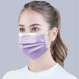 Jiehuxi Face Mask, Disposable Masks for Adult 3-Ply Mouth Cover Dust Safety Protection (Pack of 50)