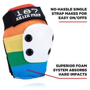 187 Killer Pads Slim Elbow Pad, Rainbow, Large