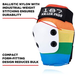 187 Killer Pads Slim Elbow Pad, Rainbow, Large