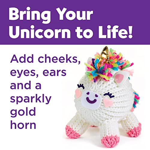 Creativity for Kids Quick Knit Loom Unicorn Plushie - Knitting Craft Kit for Kids - Create a DIY Unicorn Plush Toy