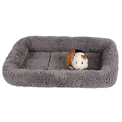 Enjoying Plush Cat Bed Mat 10" x 15" Pet Cushion with Pillow Around for Puppy Cat Curling Sleep Cat Pad for Cat Carrier/Crate Small Dog Self-Warm Bed, Antiskid Bottom, Small