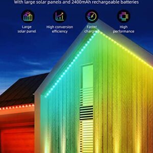 LOGUIDE Solar Rope Lights 33ft 11 Colors Changing Outdoor 100 LED Remote Twinkle Rope Tube Fairy Lights Rope Tube Lights Christmas Wedding Party Yard Waterproof(Rope Lights Multicolor)