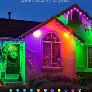 LOGUIDE Solar Rope Lights 33ft 11 Colors Changing Outdoor 100 LED Remote Twinkle Rope Tube Fairy Lights Rope Tube Lights Christmas Wedding Party Yard Waterproof(Rope Lights Multicolor)