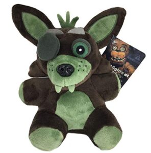 qichemaoy nights at freddyfts figure location funtime freddy fazbear foxy plush toy keychain collectible plushie 7inch, green