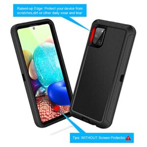 Jelanry for Samsung A71 5G Case Heavy Duty Protective Shell [Not for Verizon A71 5G UW] Shockproof Sports Anti-Scratches Cover Non-Slip Bumper Hybrid Phone Case for Samsung Galaxy A71 5G Black