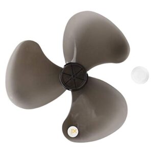 chictry plastic fan blade replacement leaves with nut cover for household standing pedestal fan table fanner general accessories black 3 leaves 16 inch