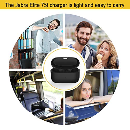 Aukvite Charging Case for Jabra Elite Active 75t and Elite 75t, Replacement Charger Cradle Dock with 700mAh Capacity (Earbuds not Included)