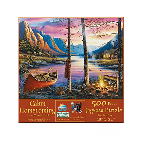 SUNSOUT INC Cabin Homecoming 500 pc Jigsaw Puzzle