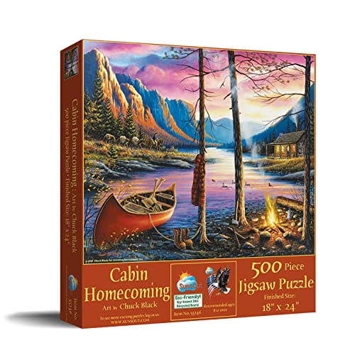 SUNSOUT INC Cabin Homecoming 500 pc Jigsaw Puzzle