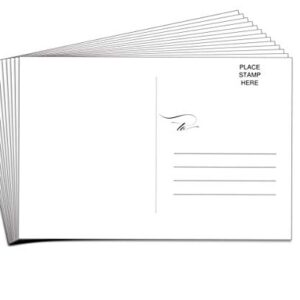 Postcards Blank, White, Mailable, 4"x6", Pack of 50 Cards | Thick Heavy 14pt Cardstock | Write, Draw or Print on Either Side | Use Back Side for Mailing | Great for Invitations, Announcement, Holidays