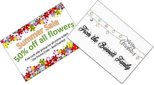 Postcards Blank, White, Mailable, 4"x6", Pack of 50 Cards | Thick Heavy 14pt Cardstock | Write, Draw or Print on Either Side | Use Back Side for Mailing | Great for Invitations, Announcement, Holidays