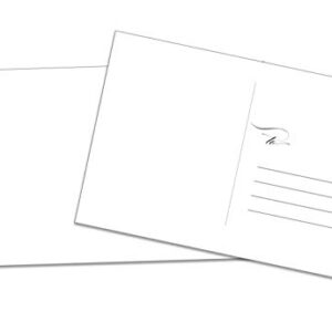 Postcards Blank, White, Mailable, 4"x6", Pack of 50 Cards | Thick Heavy 14pt Cardstock | Write, Draw or Print on Either Side | Use Back Side for Mailing | Great for Invitations, Announcement, Holidays