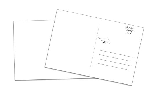 Postcards Blank, White, Mailable, 4"x6", Pack of 50 Cards | Thick Heavy 14pt Cardstock | Write, Draw or Print on Either Side | Use Back Side for Mailing | Great for Invitations, Announcement, Holidays