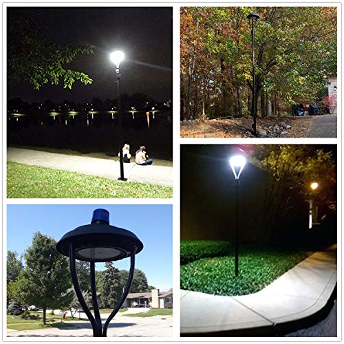 Led Post Top Light 150W with Photocell DLC ETL Listed 21,000Lm Outdoor Post Top LED Circular Area Pole Light [500W Equivalent] 5000K Daylight IP65 Waterproof Post Top Lamp for Garden Yard Street