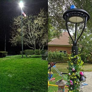 Led Post Top Light 150W with Photocell DLC ETL Listed 21,000Lm Outdoor Post Top LED Circular Area Pole Light [500W Equivalent] 5000K Daylight IP65 Waterproof Post Top Lamp for Garden Yard Street