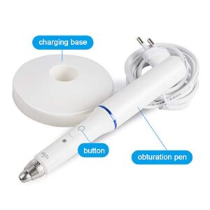 Dental Obturation Pen with Charging Base, Gutta Percha Obturation System Endo Heated Pen with 2 Tips, 110V, US Plug