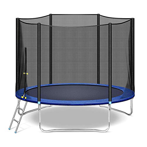 LUKDOF Trampoline 10 FT with Safety Enclosure Net for 3-4 Kids Combo Bounce Jumping Mat and Spring Cover Padding Outdoor Indoor