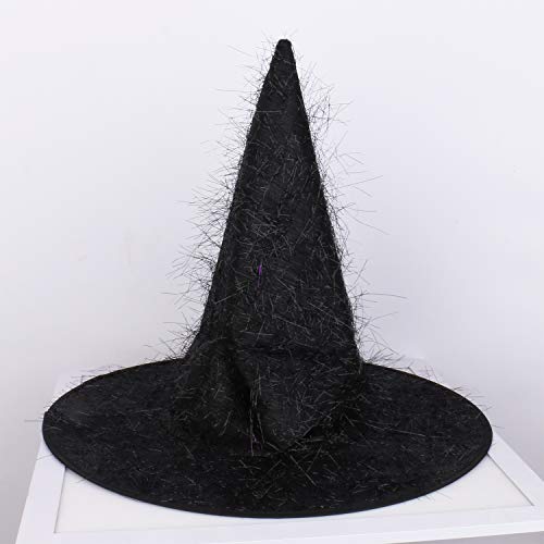 Black Witch Hat Halloween Costumes for Kids Women Modern Witch hats Decorations