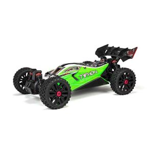 arrma 1/8 typhon 4x4 v3 mega 550 brushed buggy rc truck rtr (transmitter, receiver, nimh battery and charger included), green, ara4206v3, cars, electric kit other