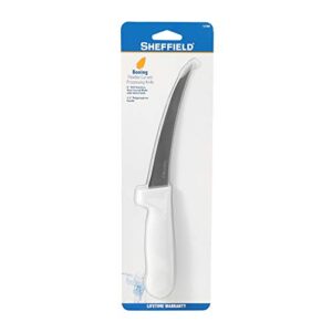 Sheffield 12780 6 Inch Boning Knife, Flexible Curved Blade Processing Knife, Prep Meat & Fish with Ease