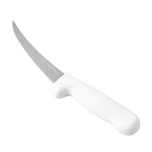 Sheffield 12780 6 Inch Boning Knife, Flexible Curved Blade Processing Knife, Prep Meat & Fish with Ease