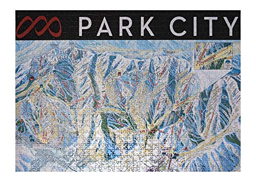 1000 Piece Jigsaw Puzzle Park City Ski Resort Utah - for Adults, Families, Skiing and Hiking Enthusiast - Mtns Co